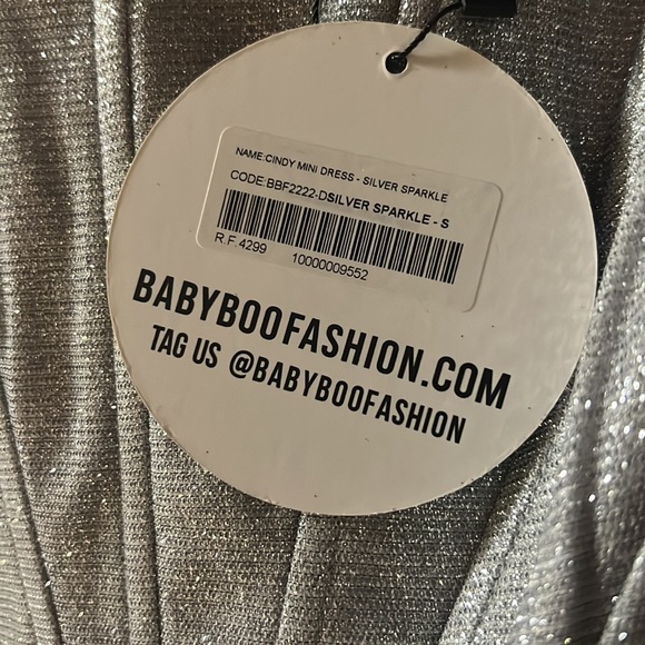 Baby Boo | Dresses | Baby Boo Silver Sparkle Mini Dress | Poshmark